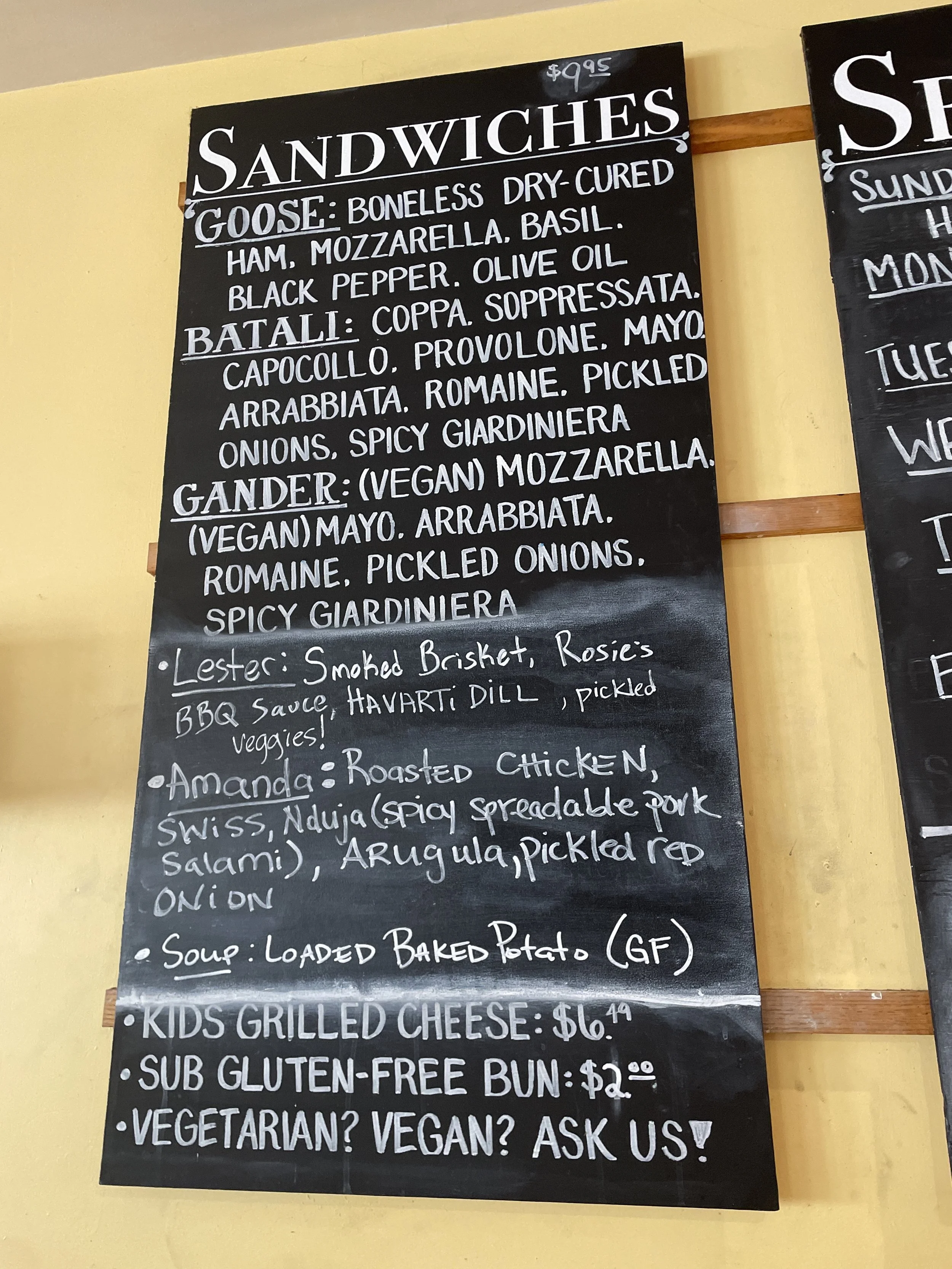 Menu — Goose the Market