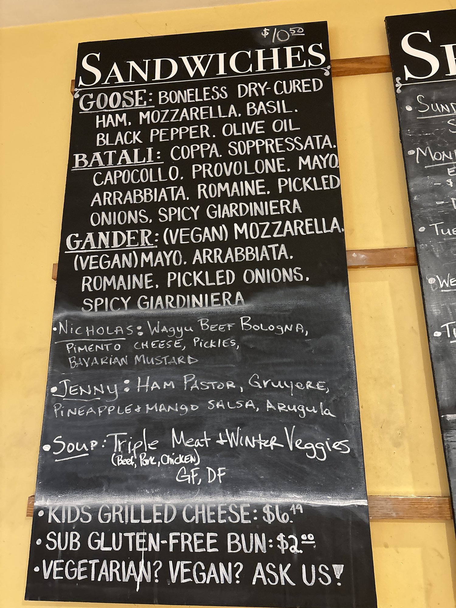 Today's Menu — Goose the Market