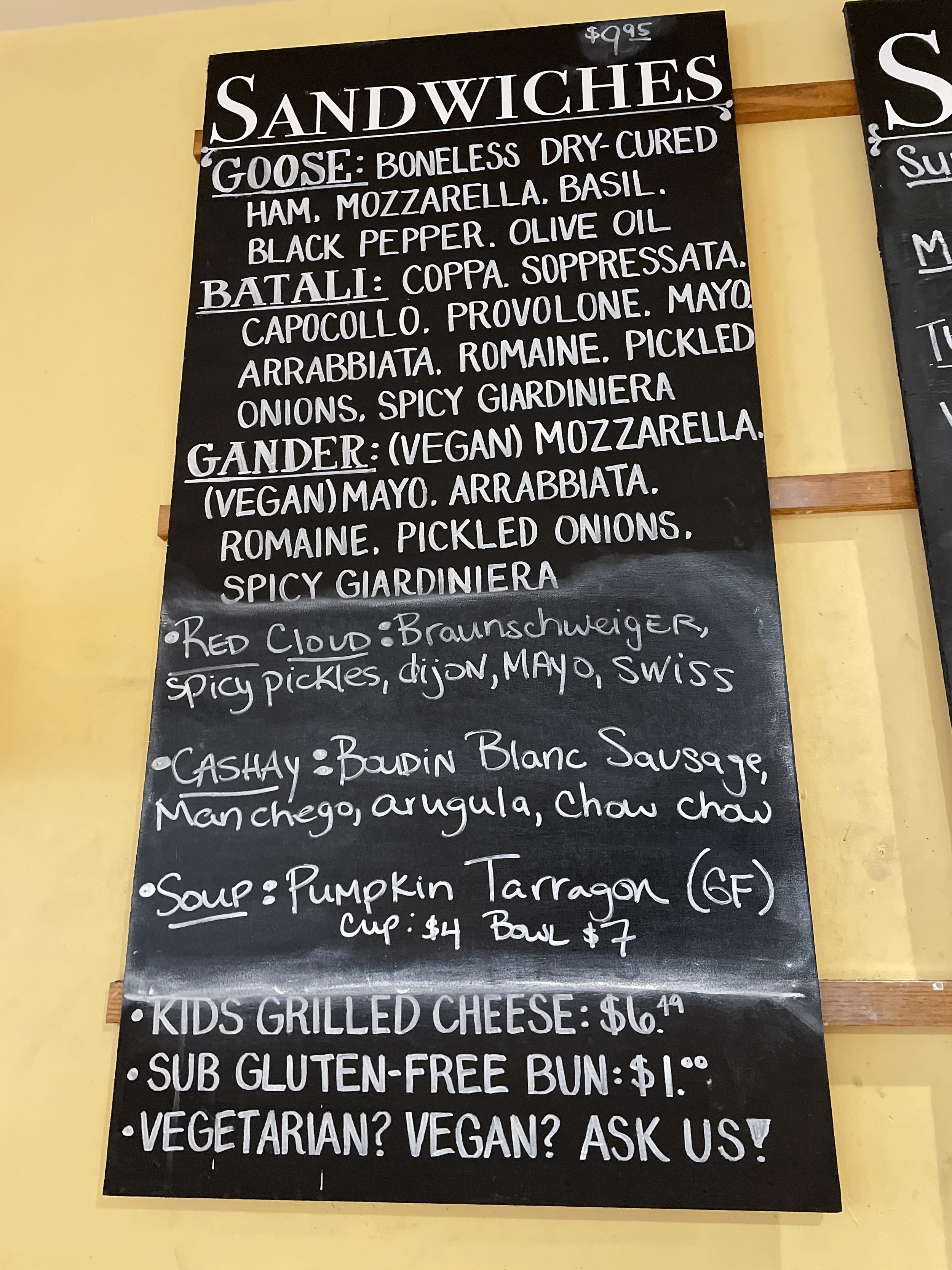 Menu — Goose the Market