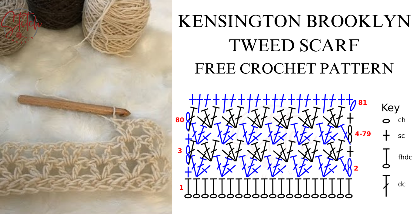 Kensington Brooklyn Tweed Scarf Free Crochet Pattern — Stitch & Hustle