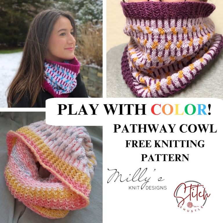 Pathway Cowl Free Colorwork Knitting Pattern — Stitch & Hustle