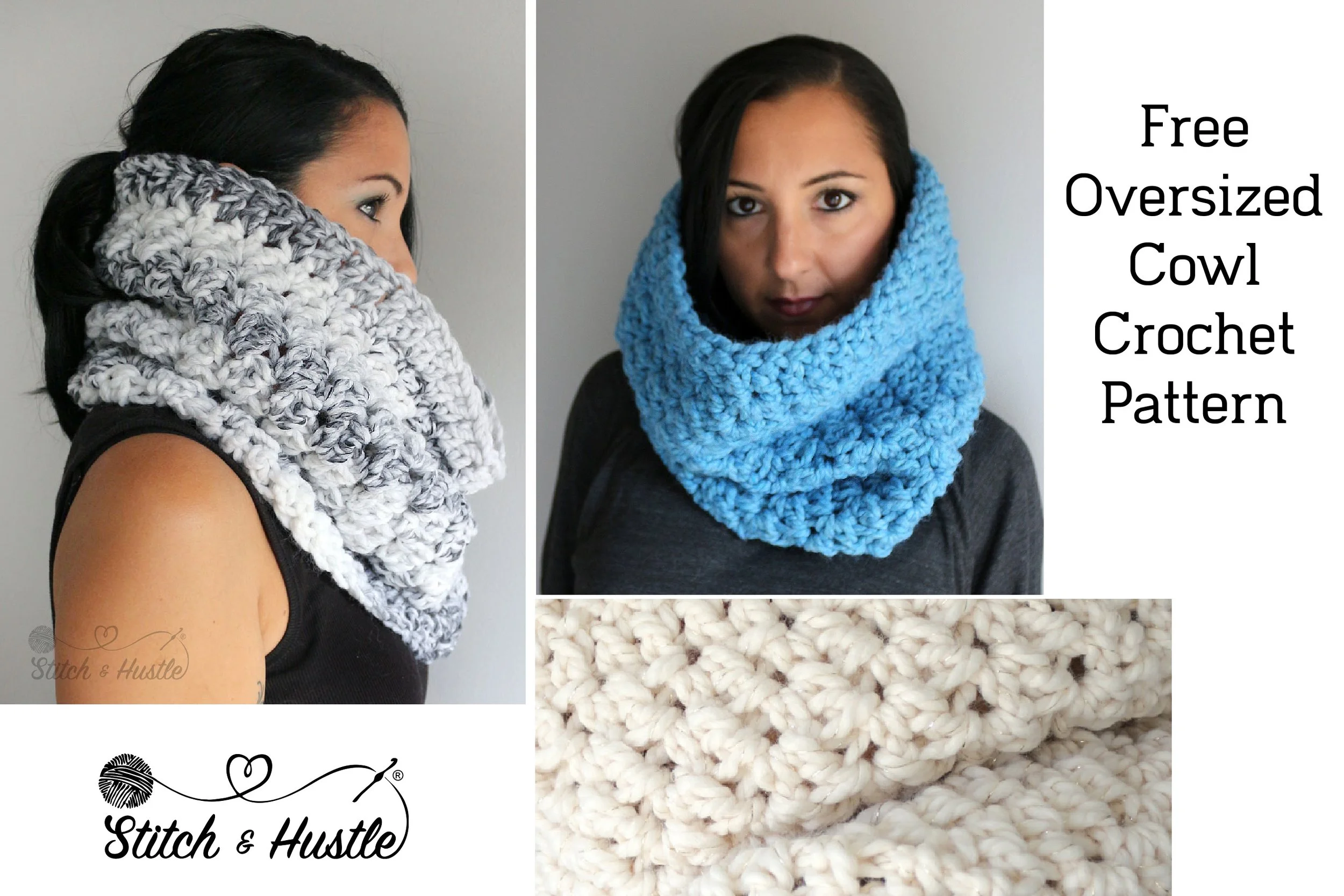 Bella Oversized Cowl Free Crochet Pattern — Stitch & Hustle