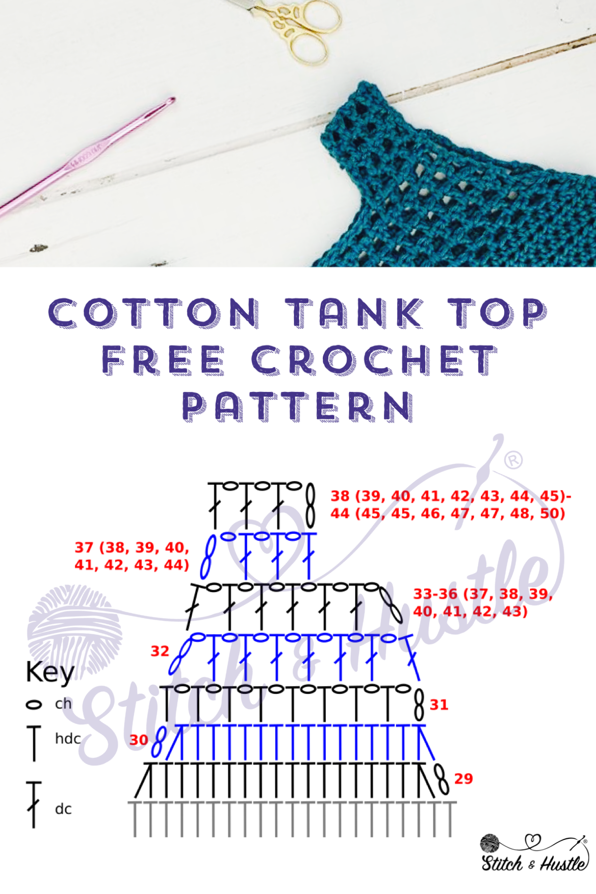 Catalina Crochet Tank Top Free Pattern — Stitch & Hustle