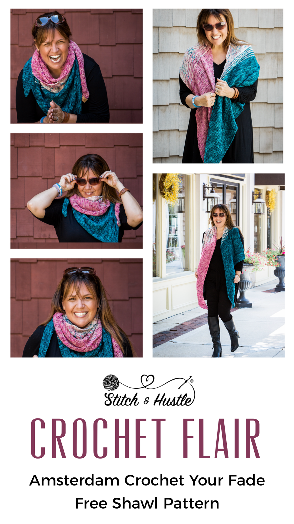Amsterdam Crochet Your Fade Shawl Free Pattern — Stitch & Hustle