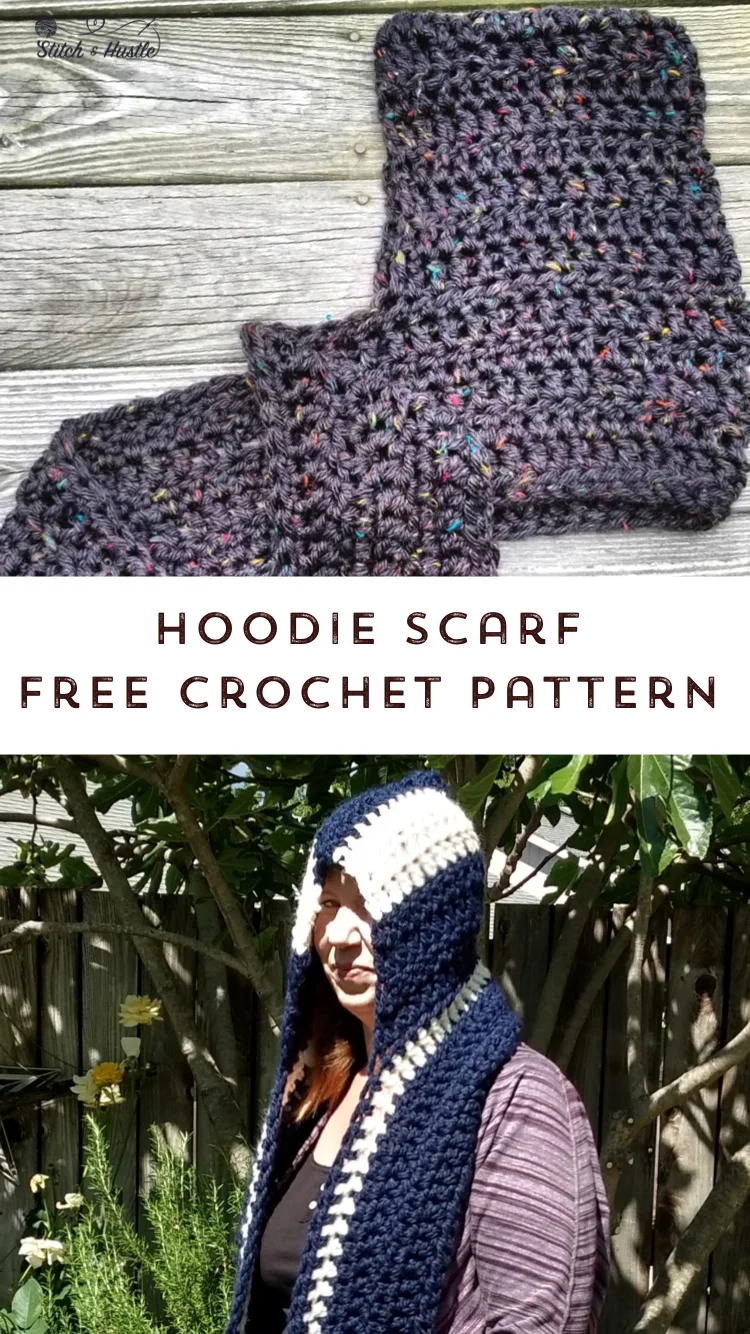 Englewood Hoodie Scarf Free Crochet Pattern — Stitch & Hustle
