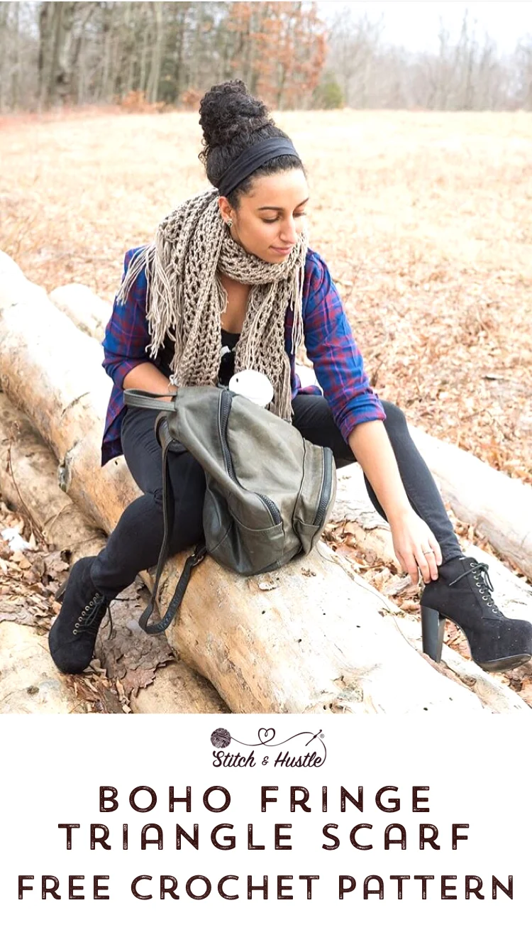Boho Triangle Shawl Free Crochet Pattern — Stitch & Hustle
