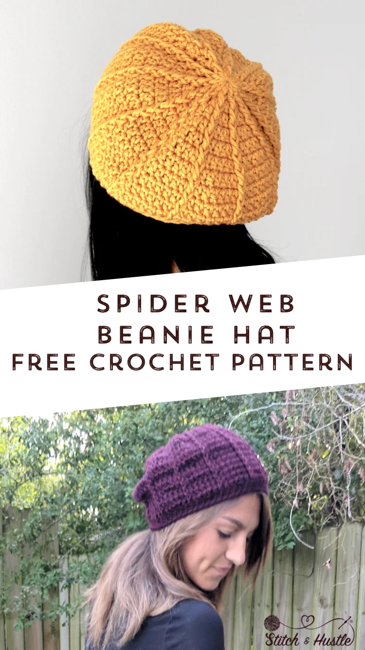 Spider Web Beanie Free Crochet Pattern — Stitch & Hustle