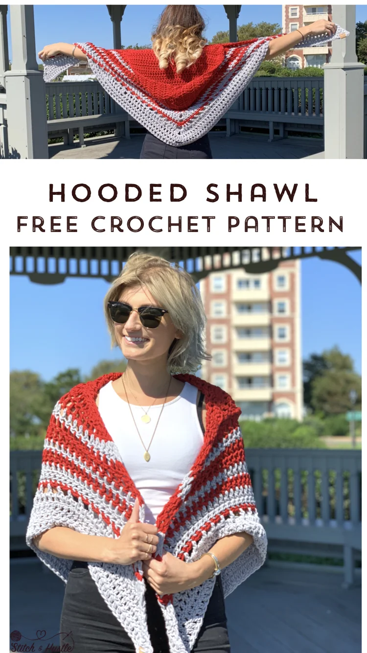Woodward Hooded Shawl Free Crochet Pattern — Stitch & Hustle
