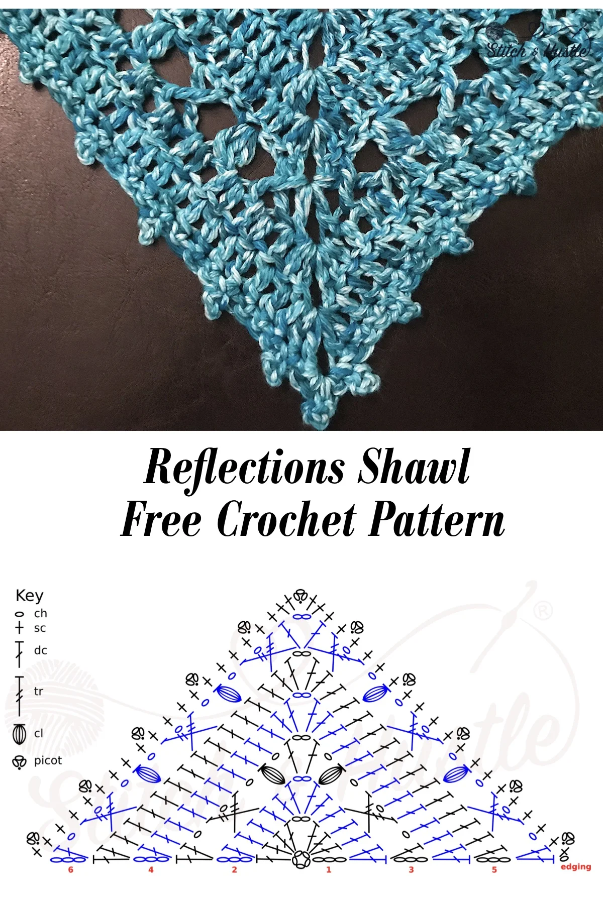 Reflections Shawl Mommy & Me Free Crochet Pattern — Stitch & Hustle