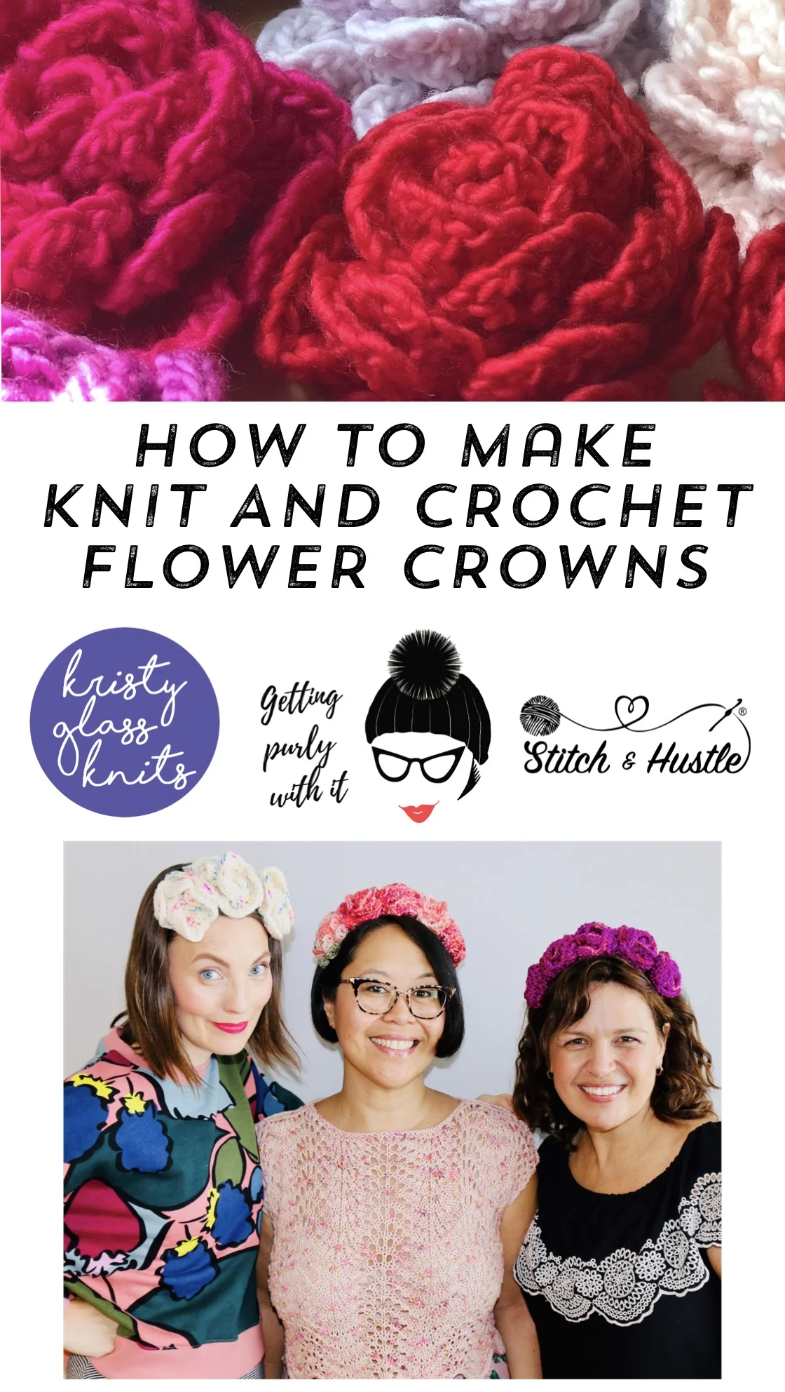 Knit Flower Headband & Crown Free Pattern With Tutorial — Stitch & Hustle