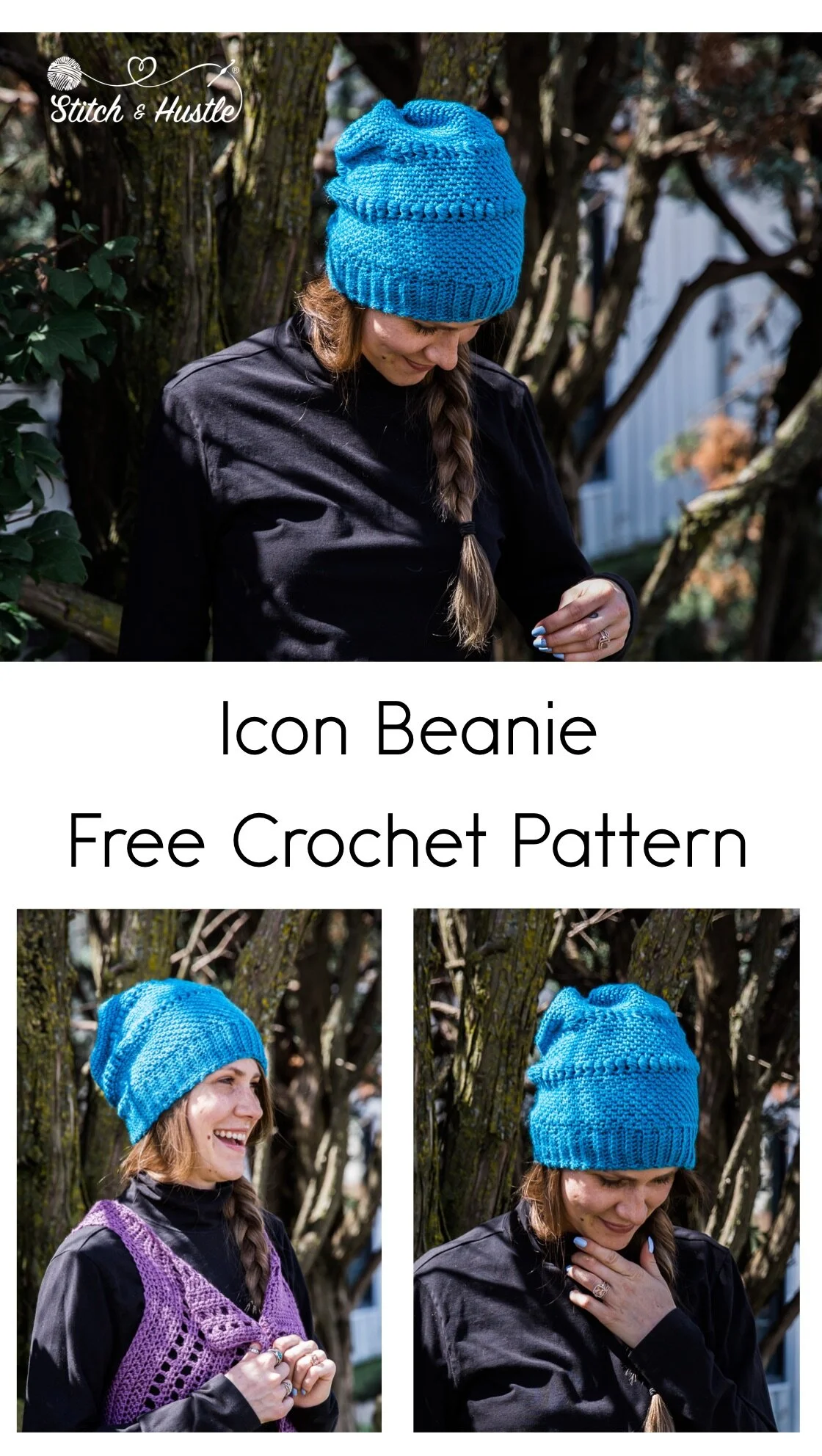 KnitCrate Icon Beanie Free Crochet Pattern — Stitch & Hustle