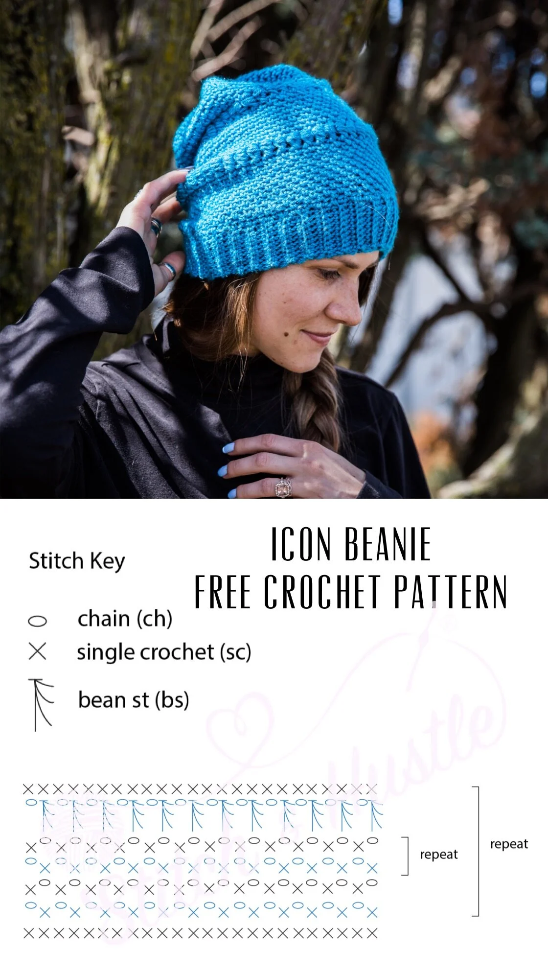 KnitCrate Icon Beanie Free Crochet Pattern — Stitch & Hustle