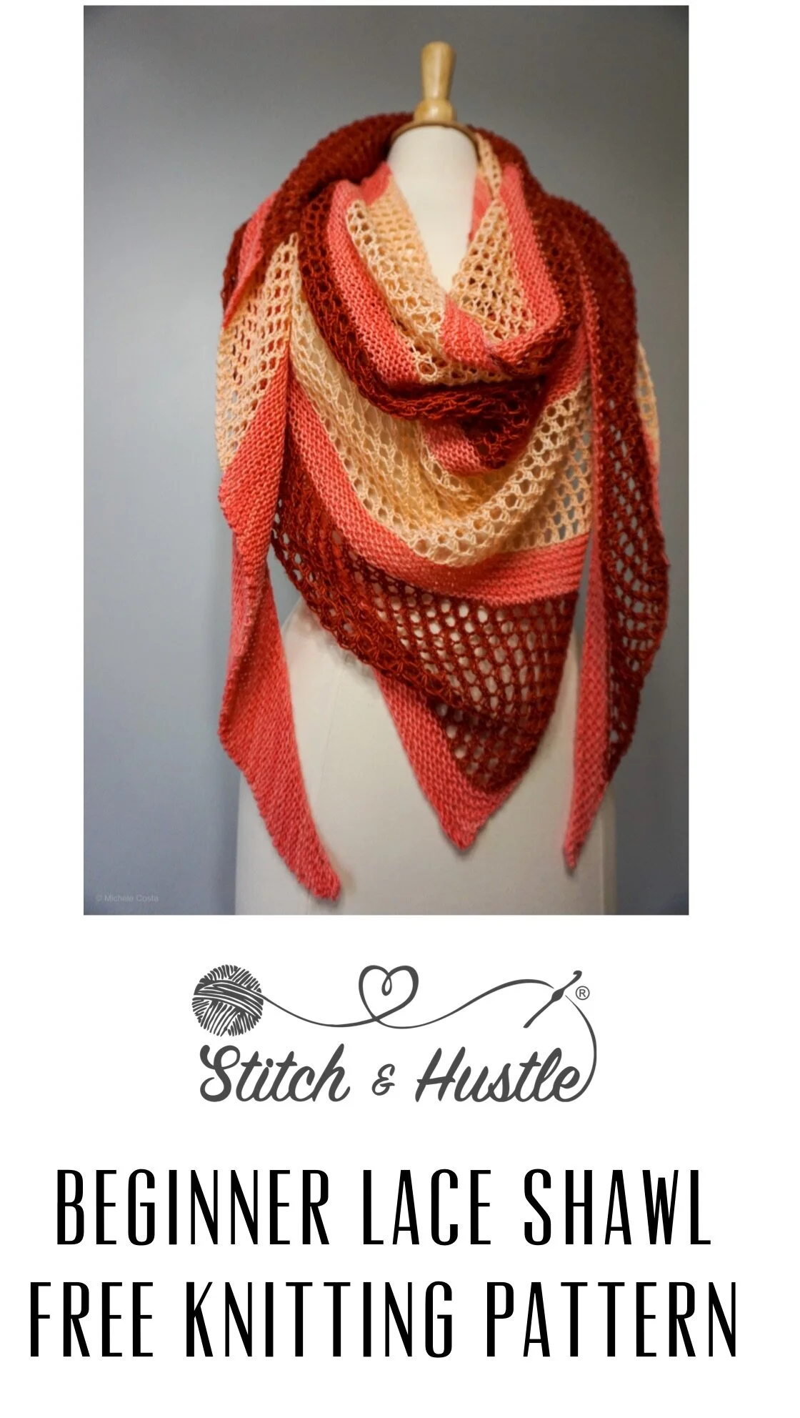 Beginner Lace Triangle Shawl — Stitch & Hustle