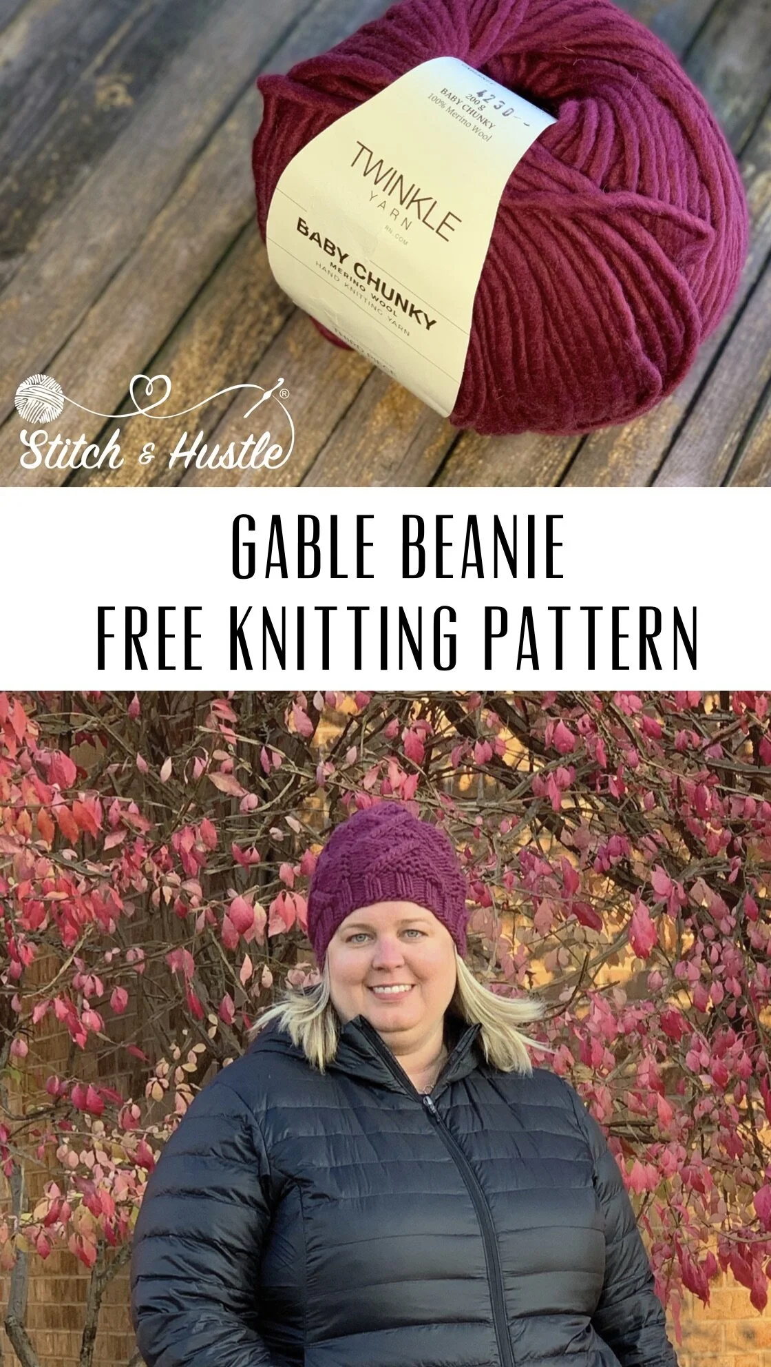 Gable Chunky Beanie Free Knitting Pattern — Stitch & Hustle