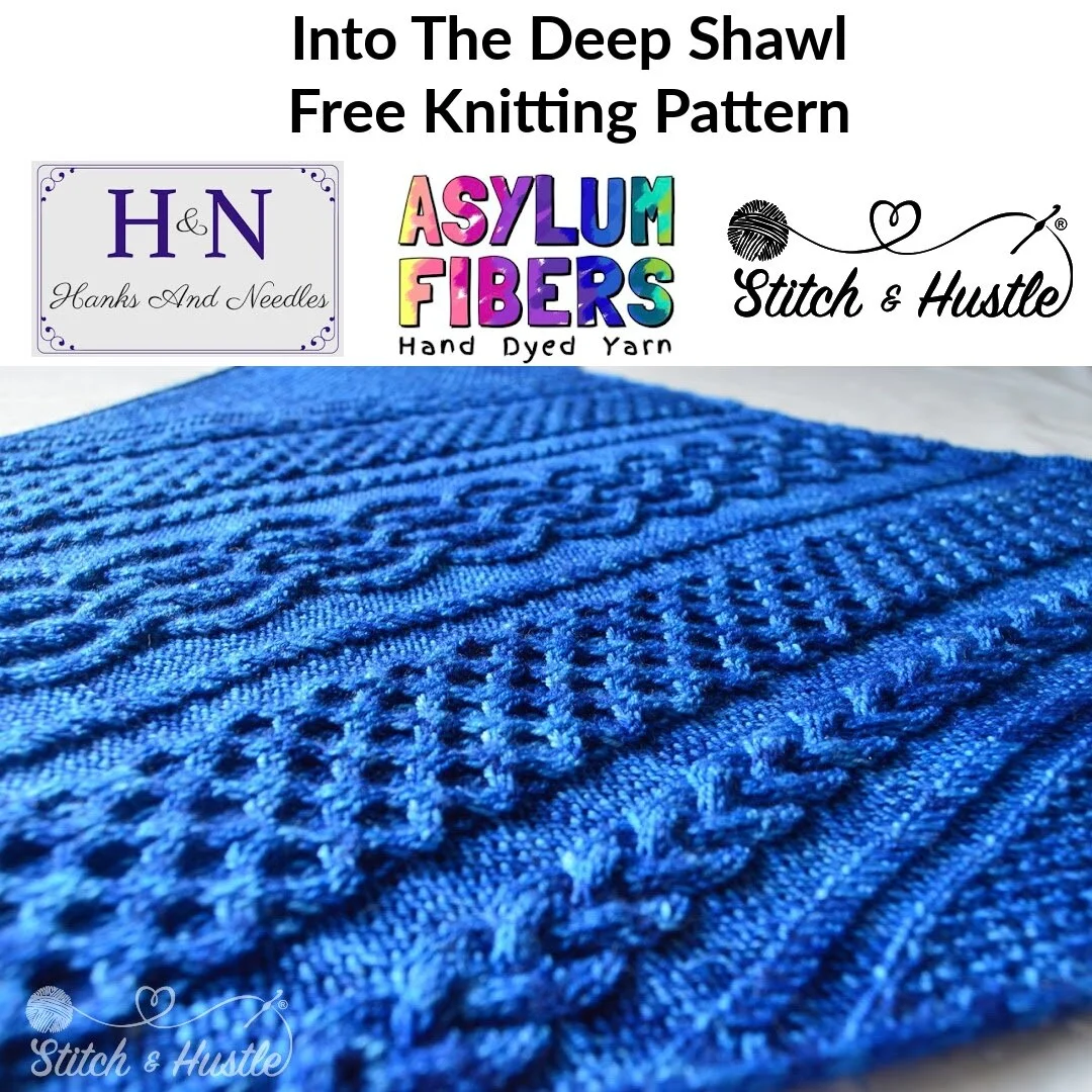 Into The Deep Cabled Shawl Free Knitting Pattern — Stitch & Hustle