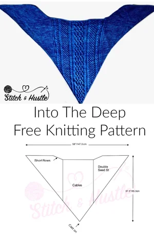 Into The Deep Cabled Shawl Free Knitting Pattern — Stitch & Hustle