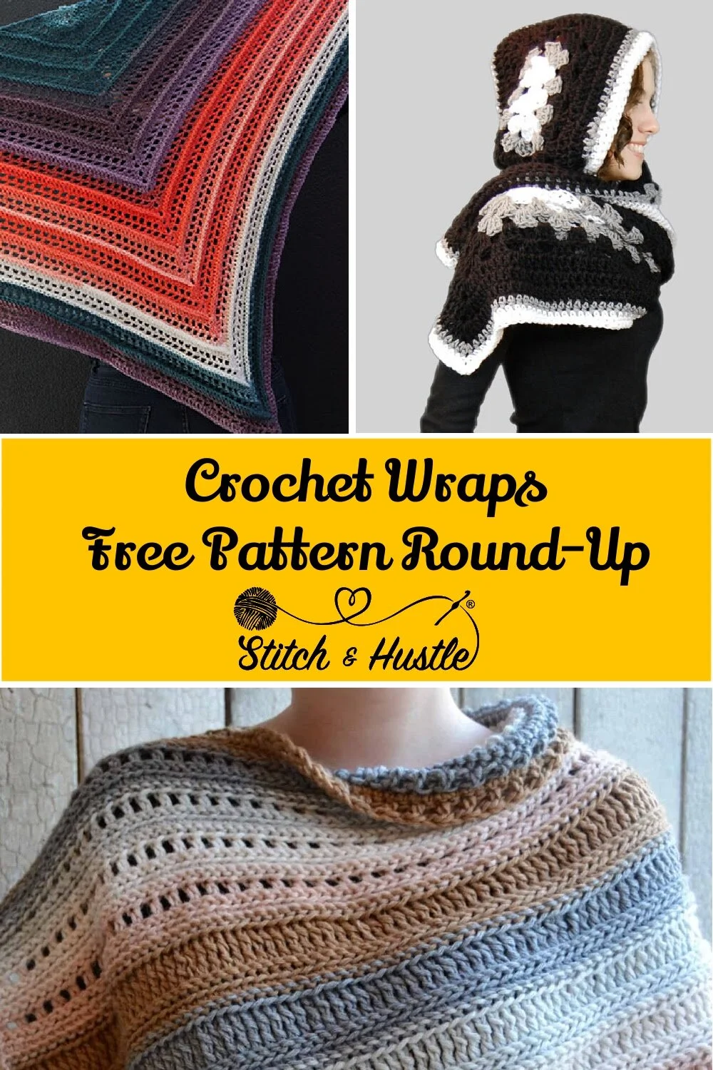 Crochet Wraps Free Pattern Round Up — Stitch & Hustle
