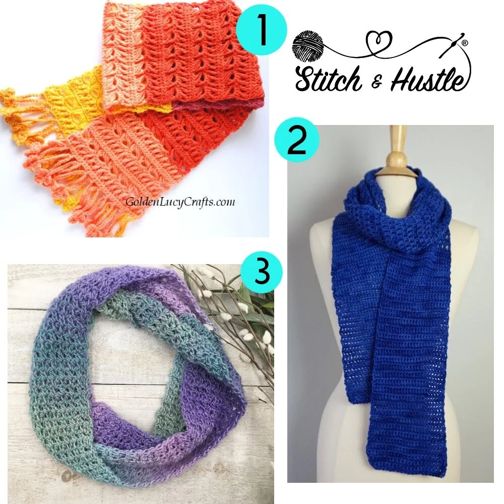 Great Beginner Crochet Scarf Patterns - Free Pattern Round Up — Stitch ...