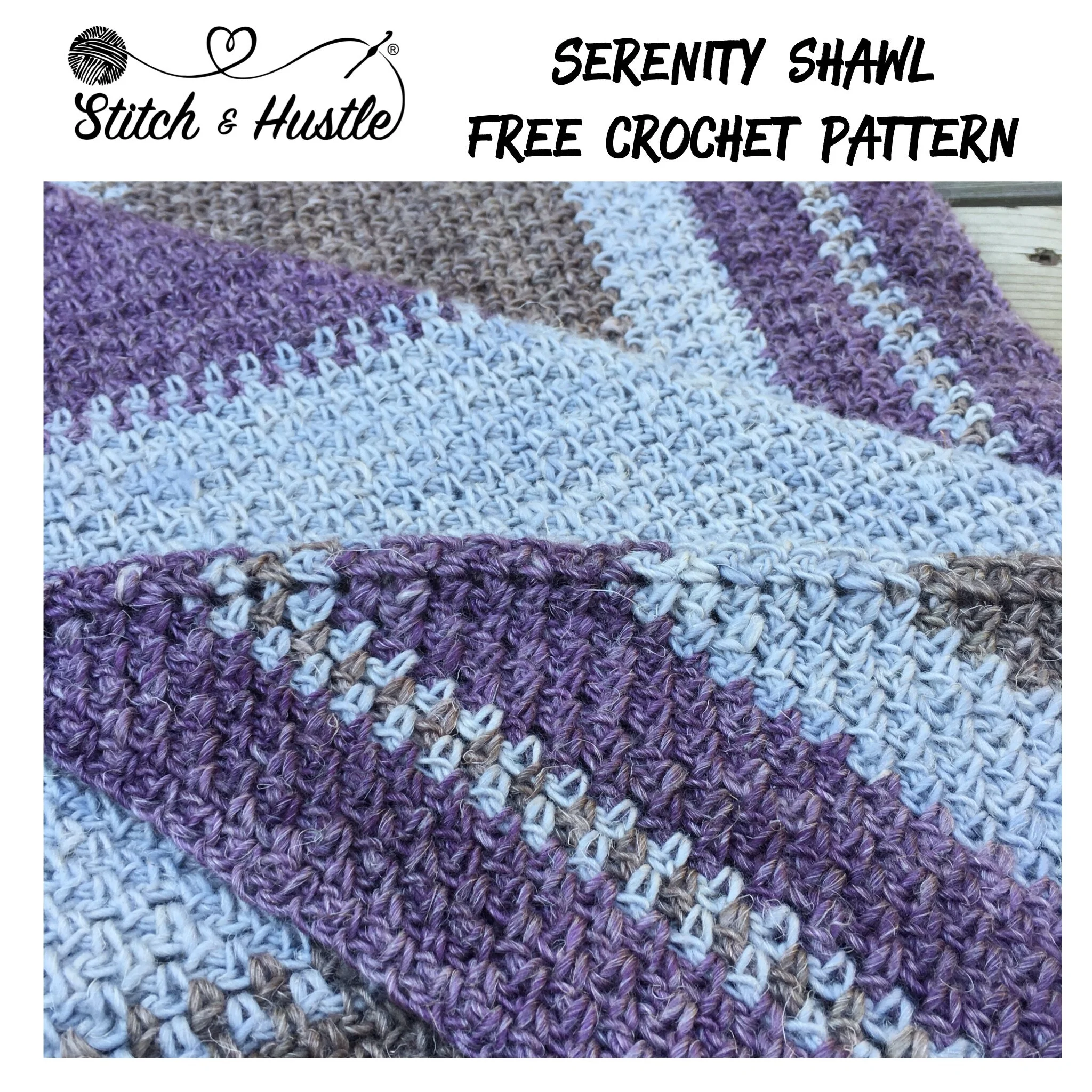 Serenity Triangle Shawl Free Crochet Pattern — Stitch & Hustle