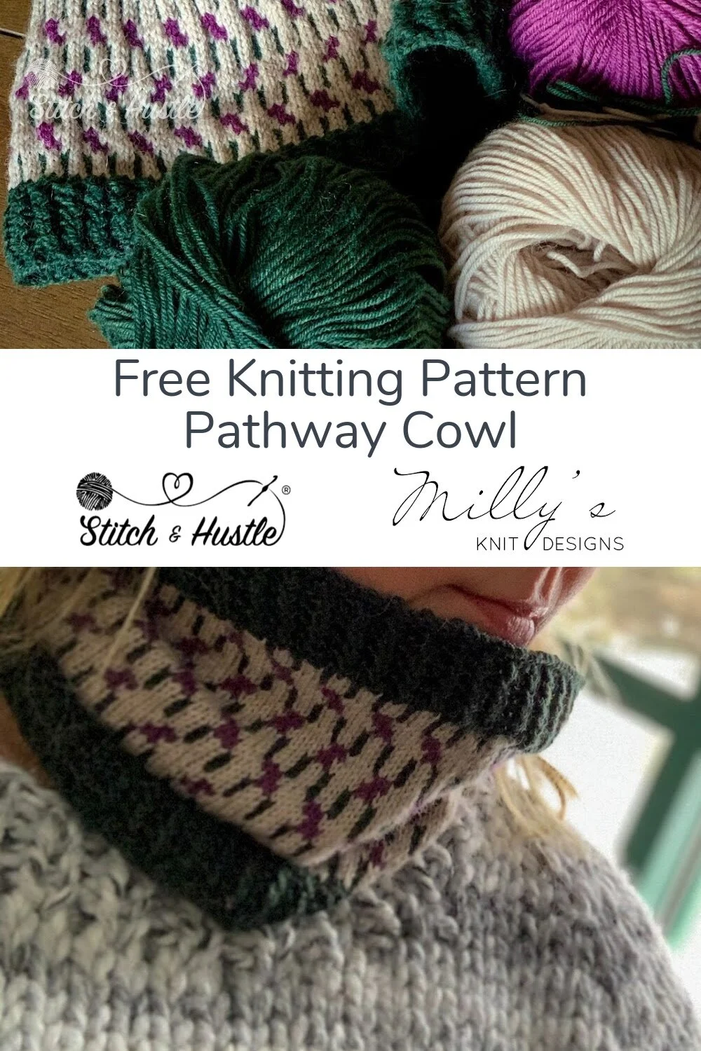Pathway Cowl Free Colorwork Knitting Pattern — Stitch & Hustle
