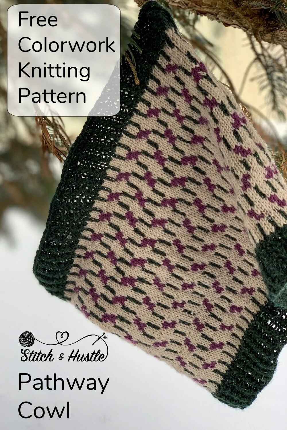 Pathway Cowl Free Colorwork Knitting Pattern — Stitch & Hustle