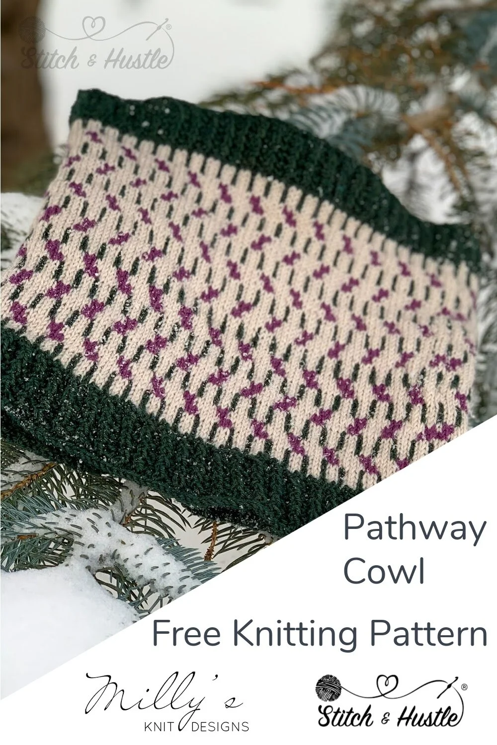 Pathway Cowl Free Colorwork Knitting Pattern — Stitch & Hustle