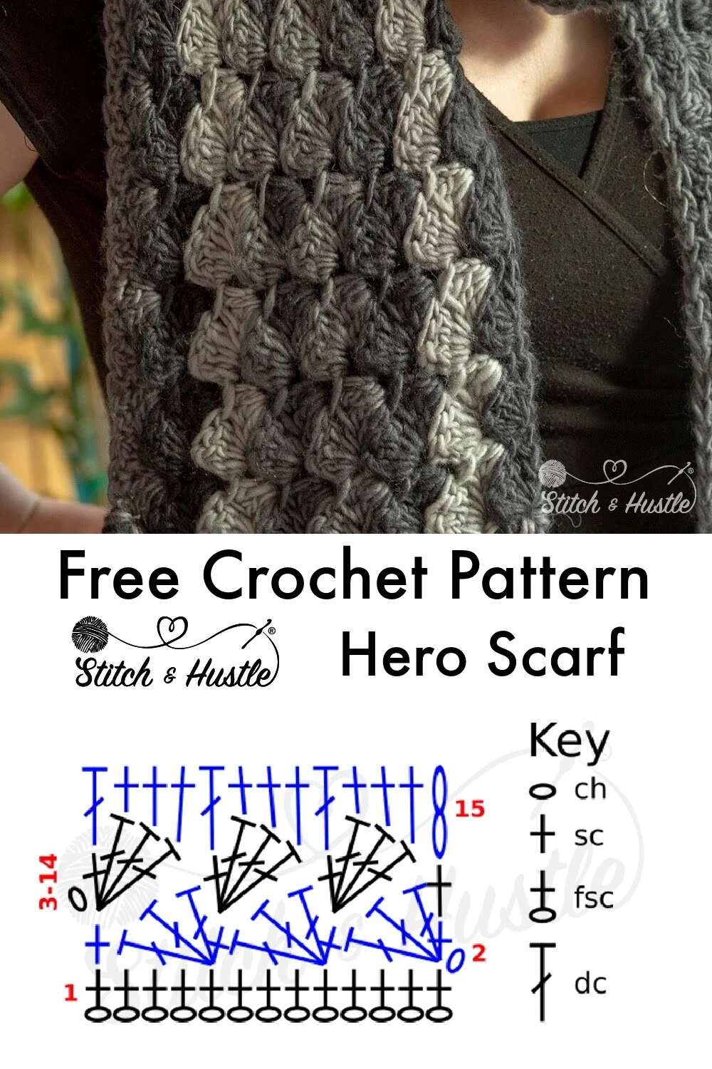 Hero Scarf Free Crochet Pattern — Stitch & Hustle