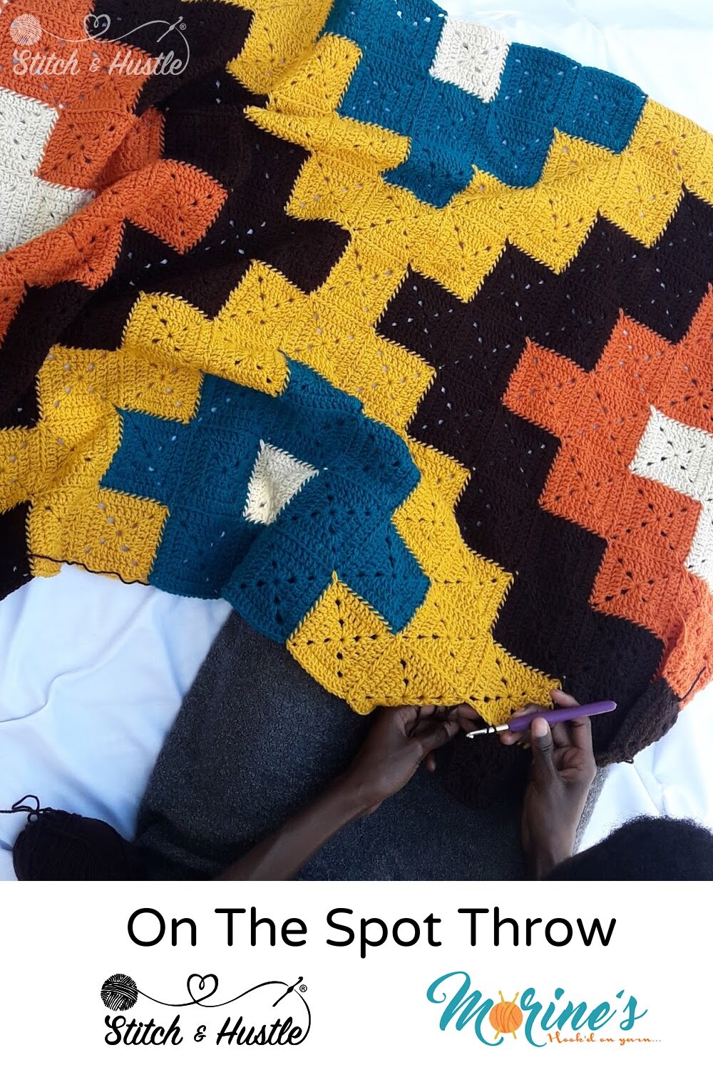 On The Spot Throw Free Crochet Pattern — Stitch & Hustle