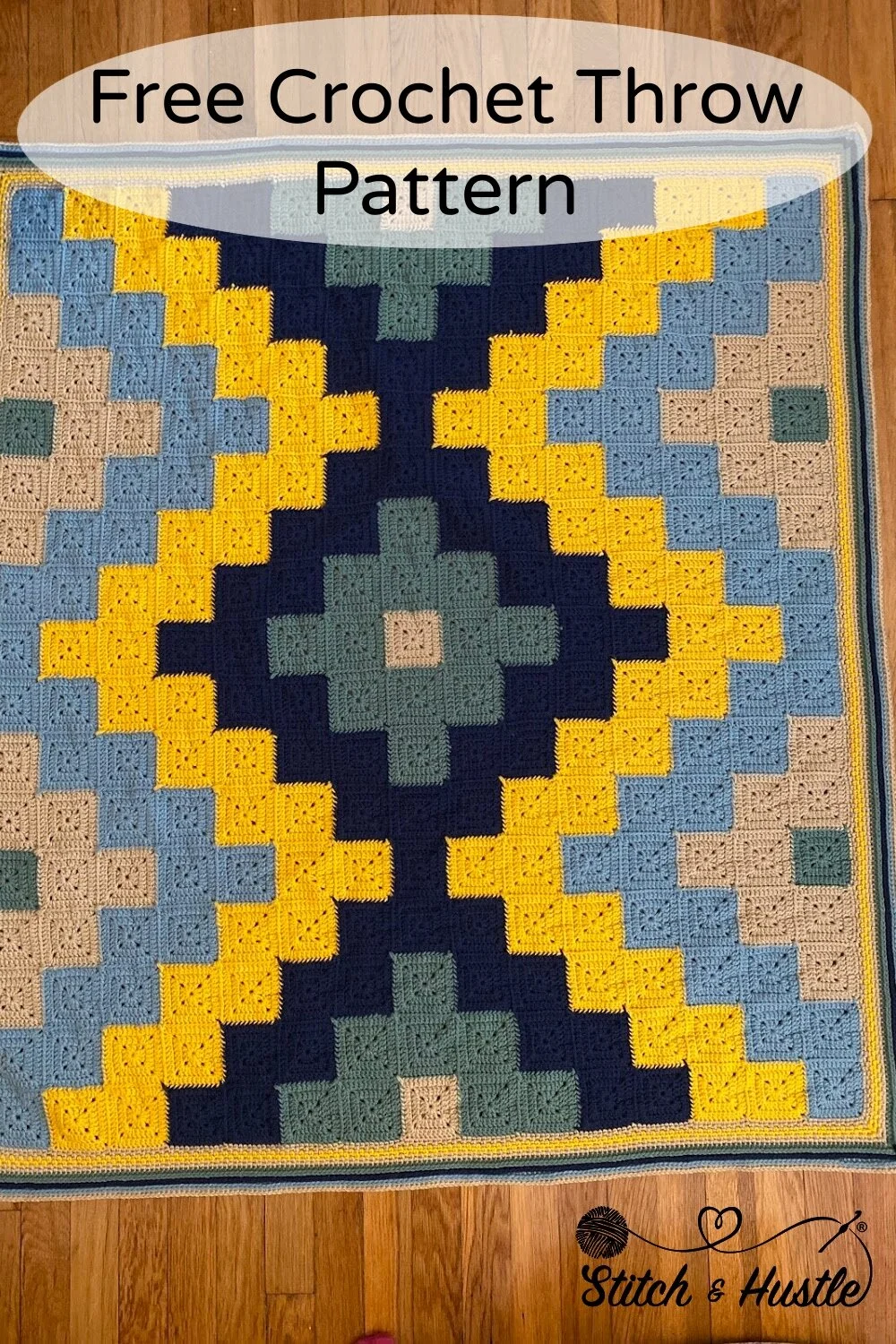 On The Spot Throw Free Crochet Pattern — Stitch & Hustle