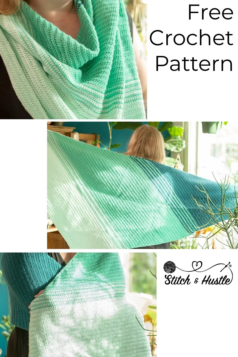 Get Brava Sporty For Spring With The Amsterdam Crochet Your Fade Shawl ...