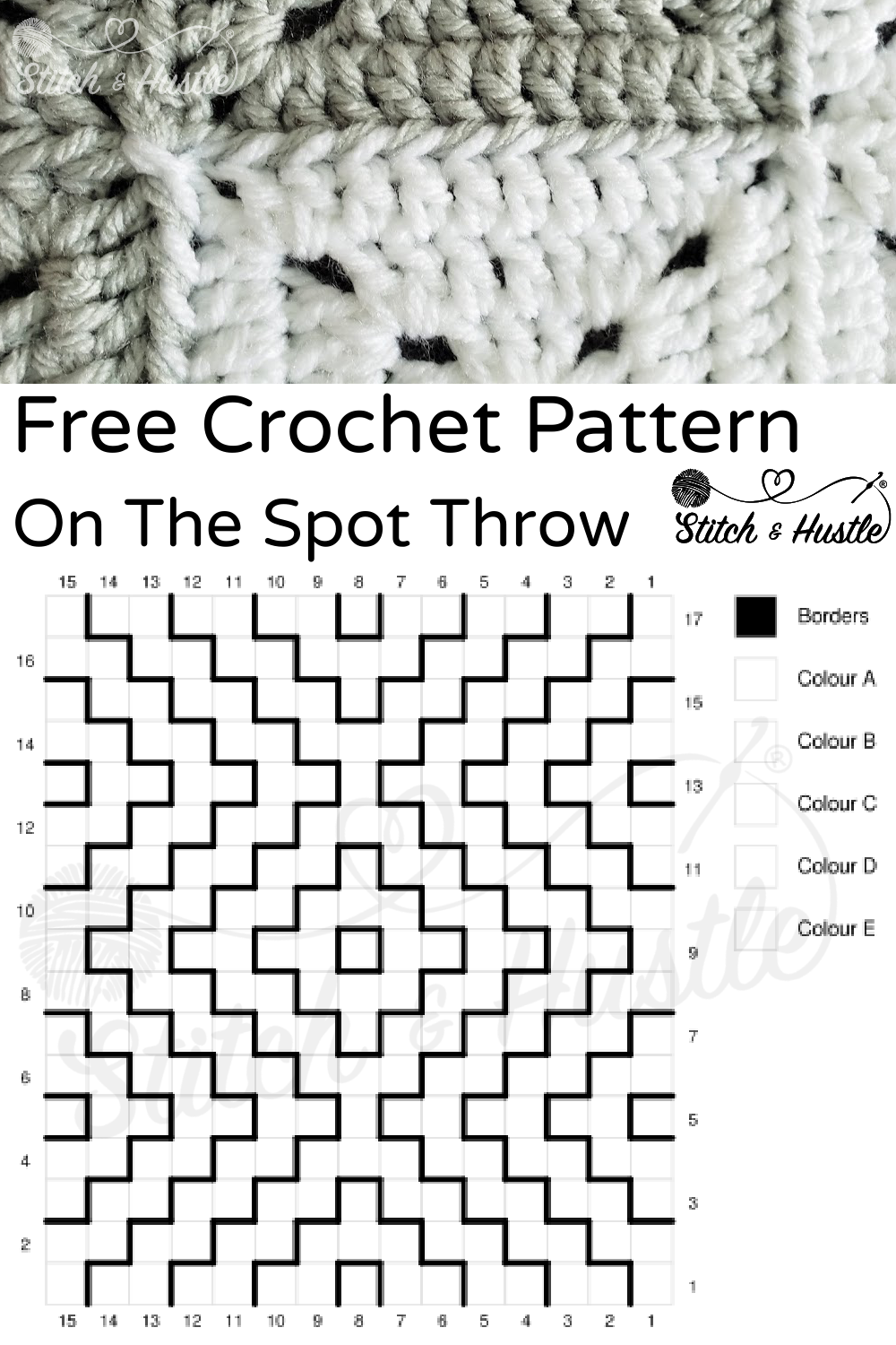 On The Spot Throw Free Crochet Pattern — Stitch & Hustle