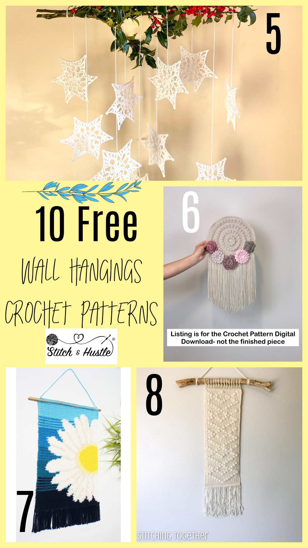 Fabulous Home Decor Wall Hangings Free Crochet Patterns Round Up ...