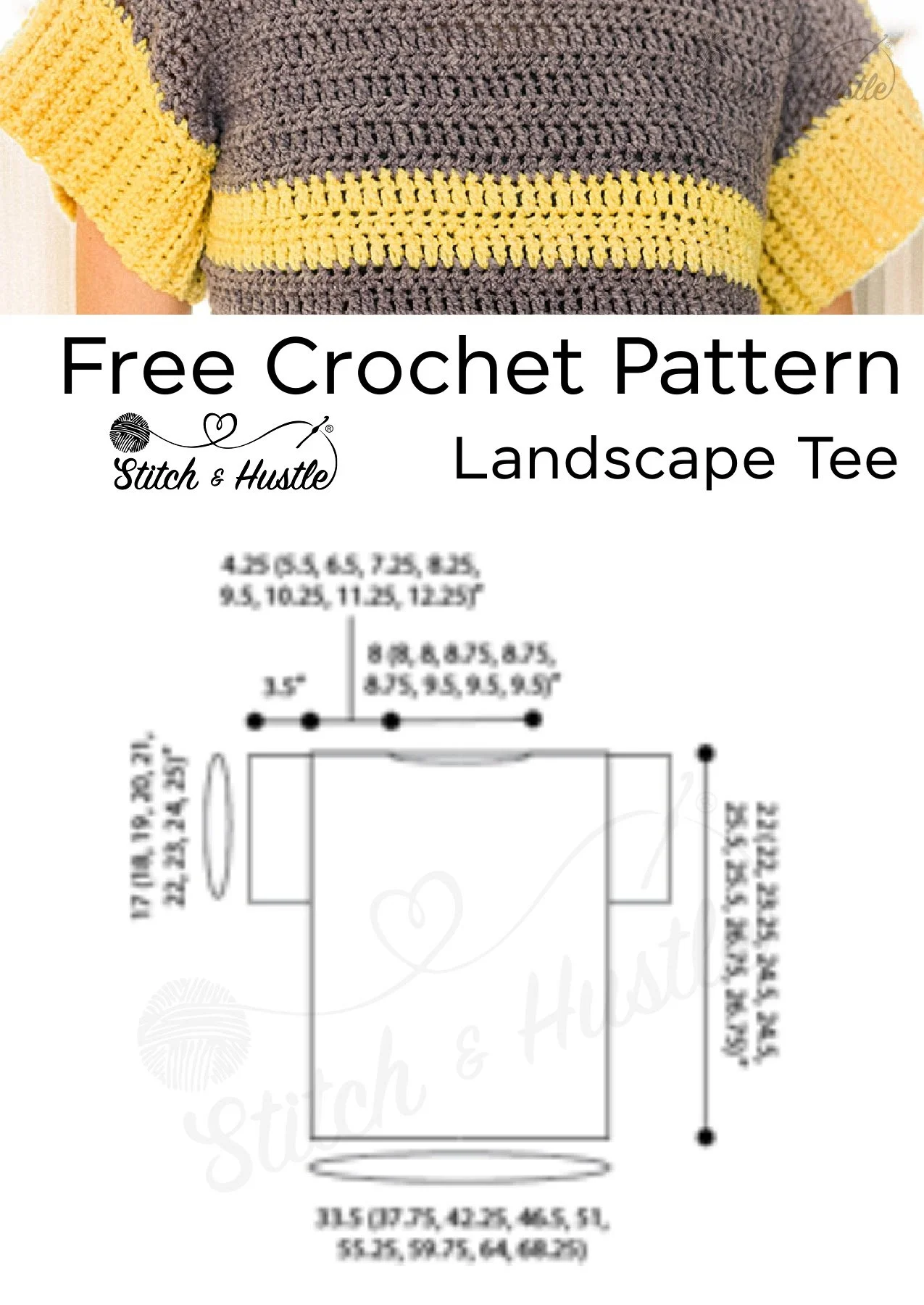 Landscape Tee Free Crochet Pattern — Stitch & Hustle