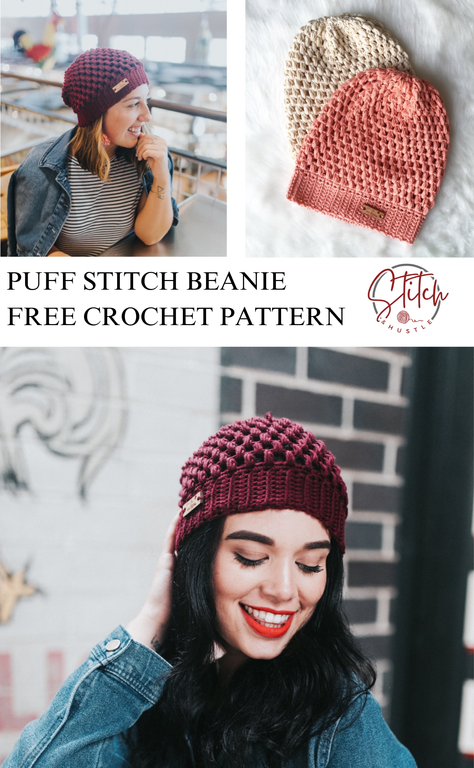 Helix Puff Stitch Hat Free Pattern — Stitch & Hustle