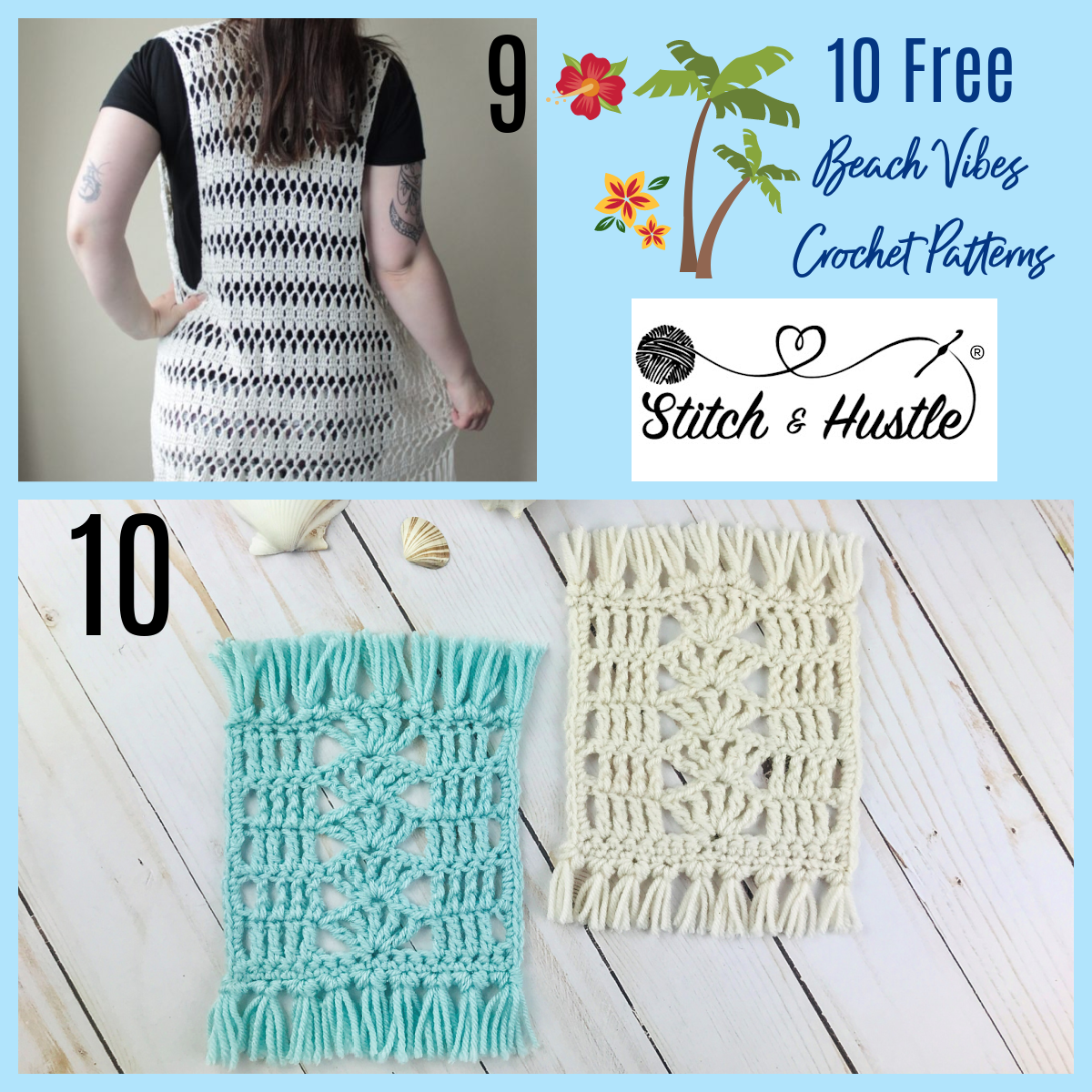Summer Beach Vibes Free Crochet Patterns — Stitch & Hustle