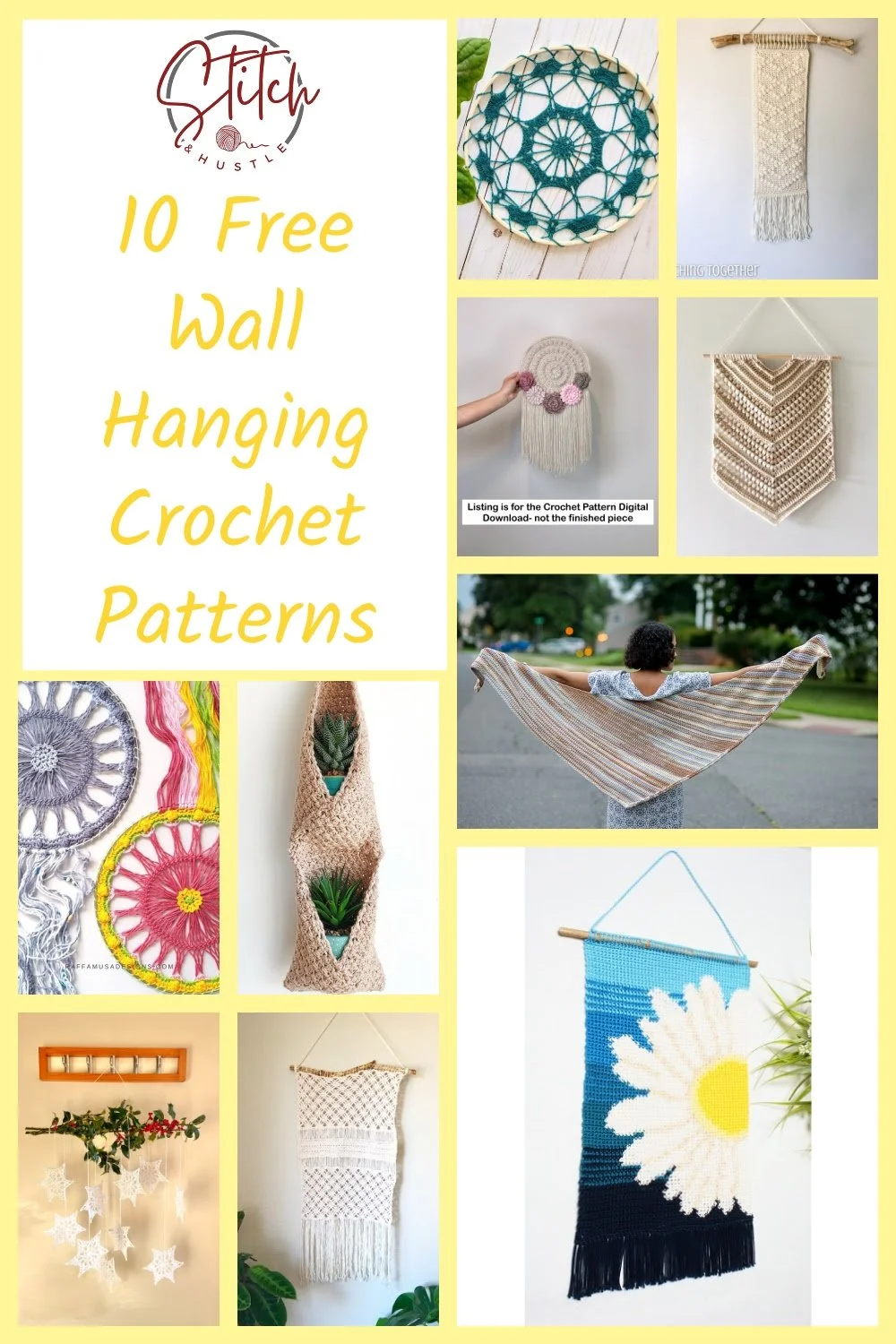 Fabulous Home Decor Wall Hangings Free Crochet Patterns Round Up ...