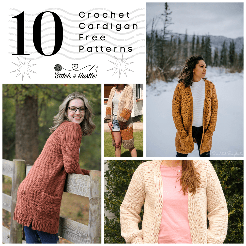 Crochet Cardigan Free Patterns Round Up — Stitch & Hustle