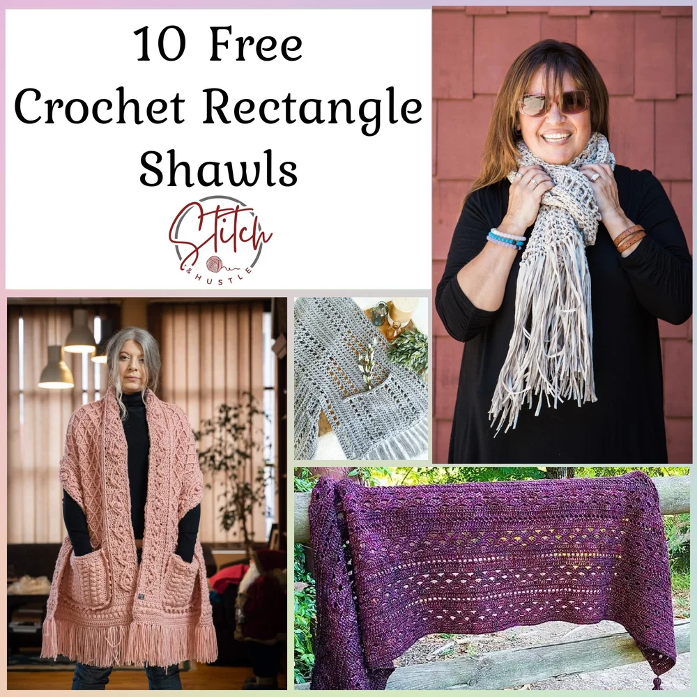 Crochet Rectangle Shawls Free Pattern Round Up — Stitch & Hustle