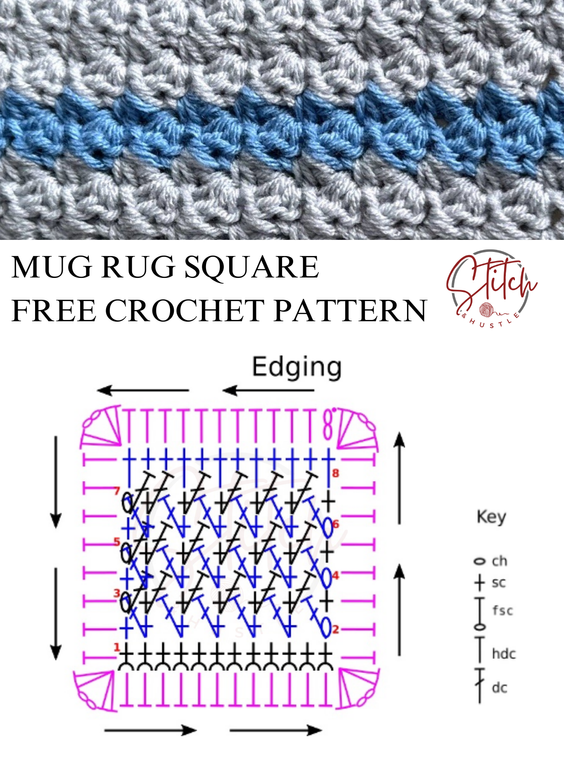 All Lined Up Blanket Square Free Crochet Pattern for 2023 Moogly CAL ...