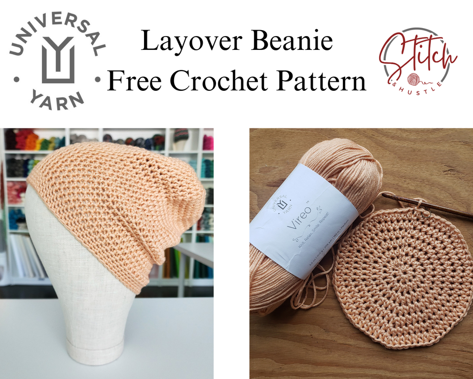 Layover Beanie Free Crochet Pattern — Stitch & Hustle