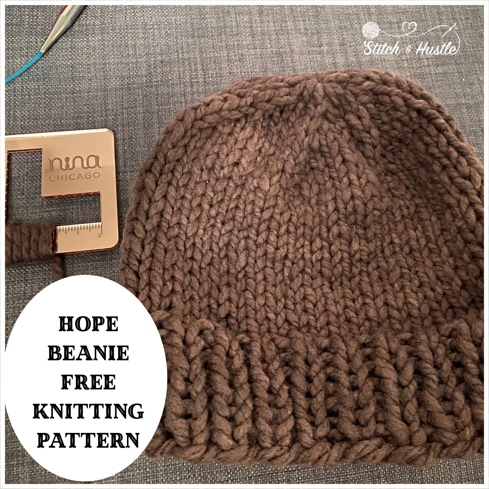 Hope Beanie Free Knitting Pattern — Stitch & Hustle
