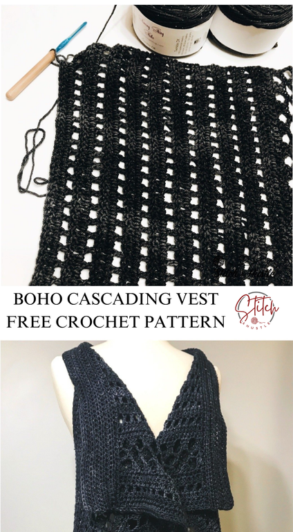 BoHo Chic Cascading Crochet Vest Free Pattern — Stitch & Hustle