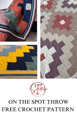 On The Spot Throw Free Crochet Pattern — Stitch & Hustle