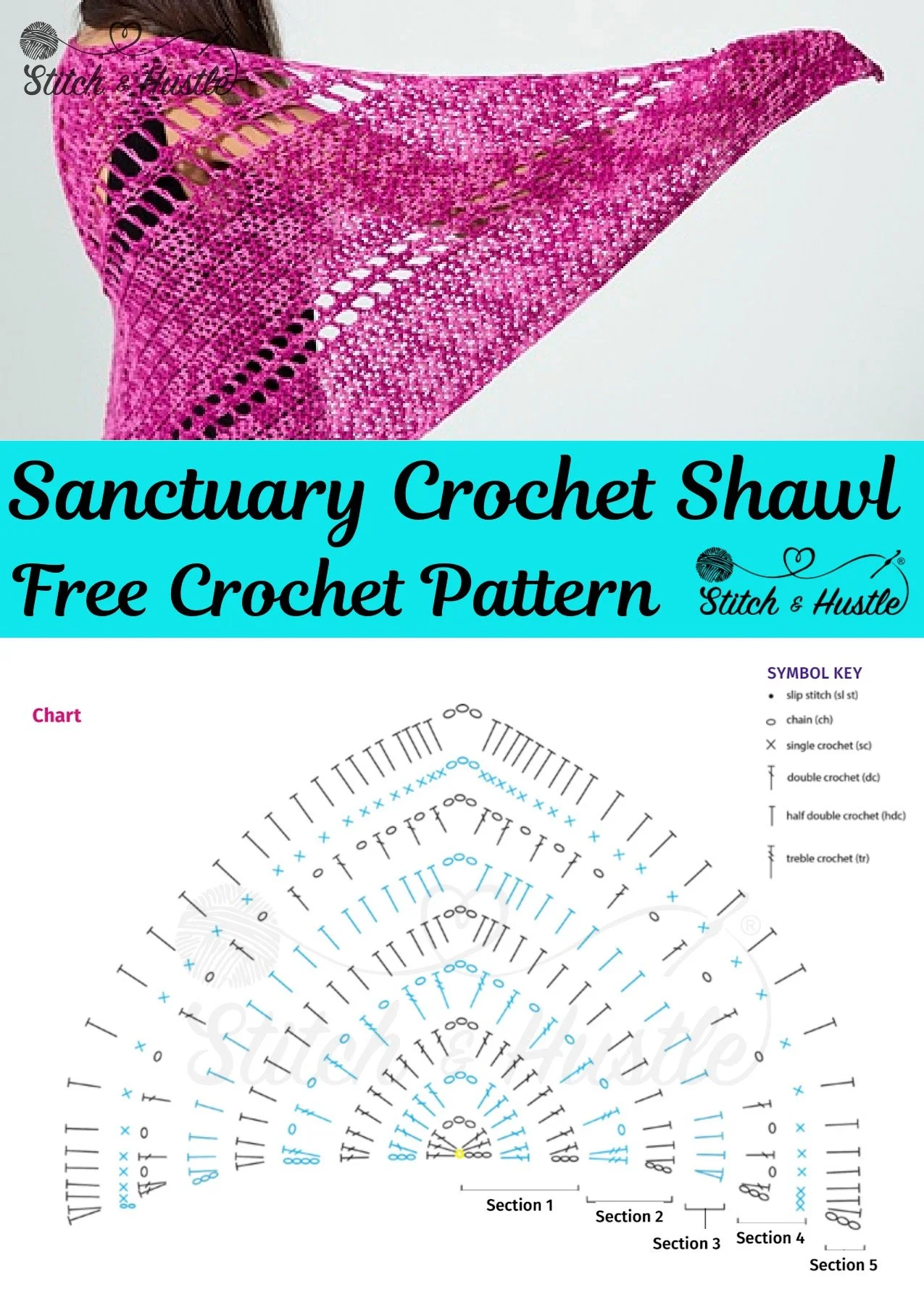 Sanctuary Crochet Shawl Free Crochet Pattern — Stitch & Hustle