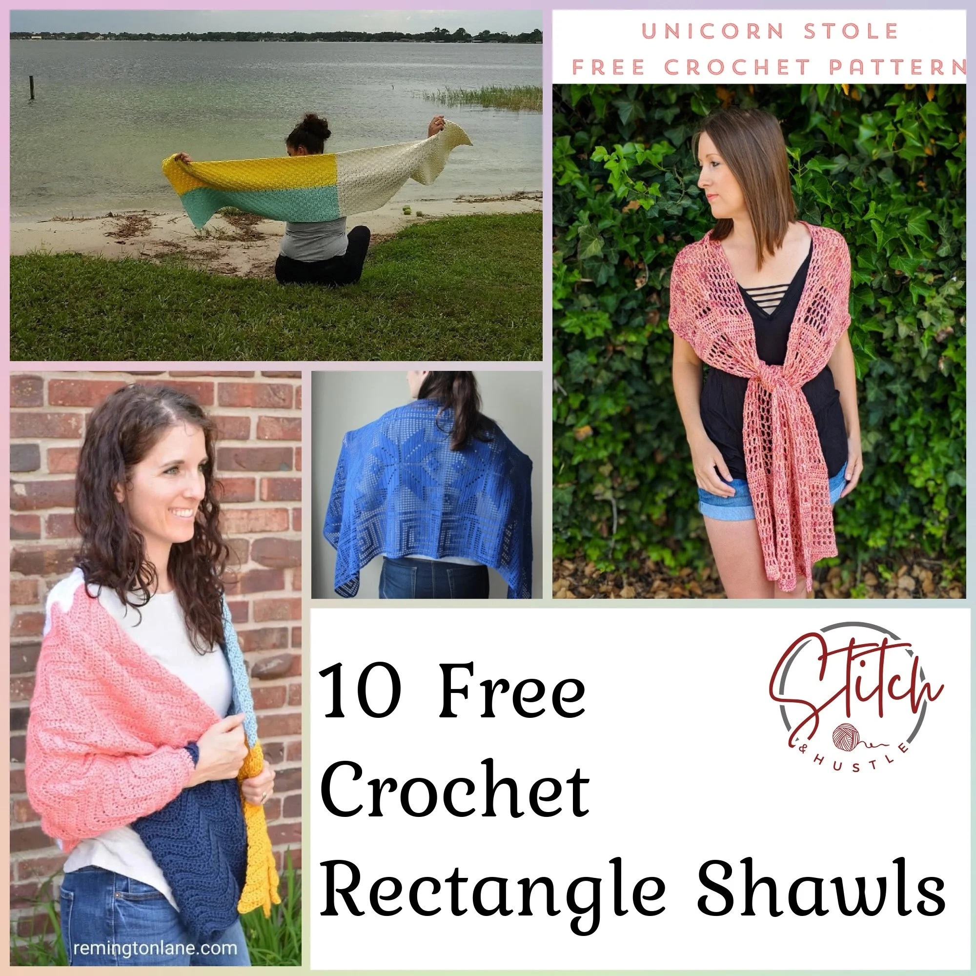 Crochet Rectangle Shawls Free Pattern Round Up — Stitch & Hustle