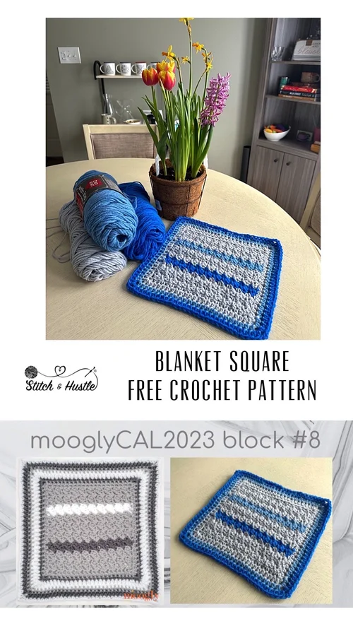 All Lined Up Blanket Square Free Crochet Pattern for 2023 Moogly CAL ...