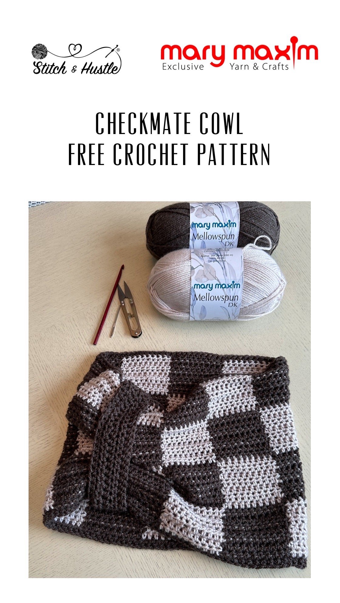Checkmate Cowl - Free Crochet Pattern — Stitch & Hustle