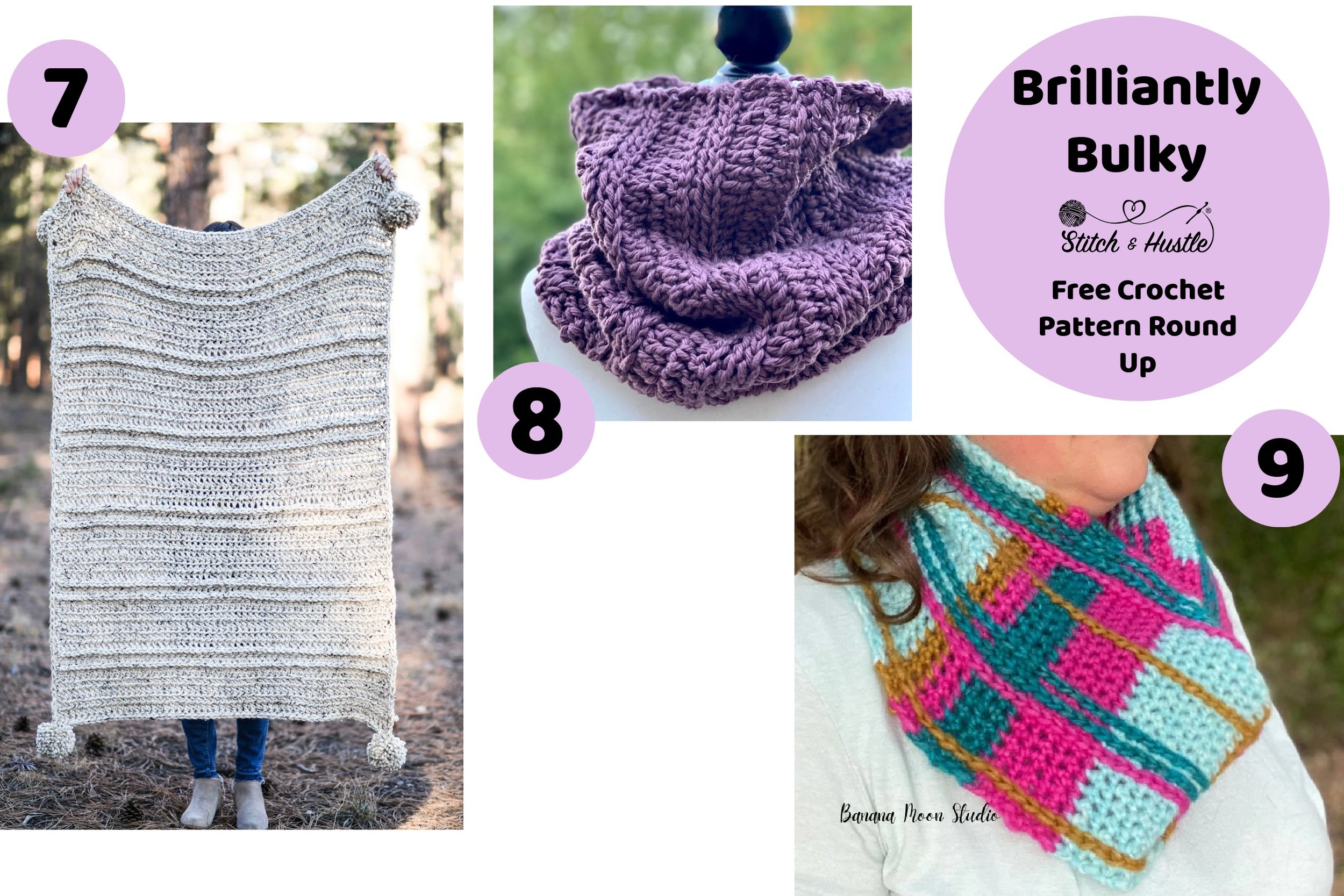Brilliantly Bulky: 12 Free Crochet Patterns Round Up — Stitch & Hustle