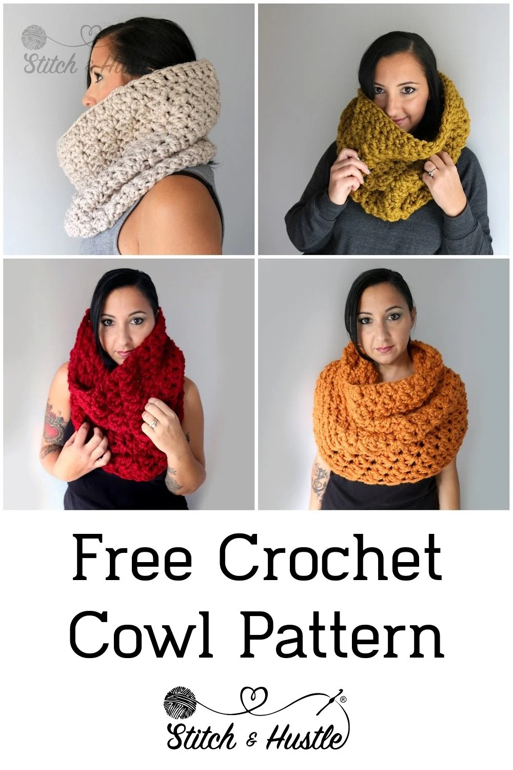 Bella Oversized Cowl Free Crochet Pattern — Stitch & Hustle
