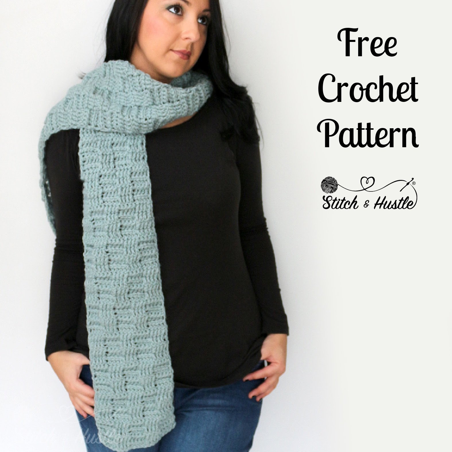 Basketweave Scarf Free Crochet Pattern — Stitch & Hustle